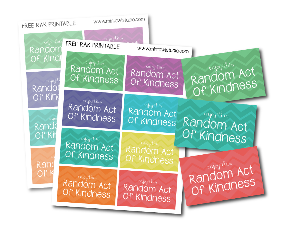 Mint Owl Studio: FREE Random Act of Kindness Printable