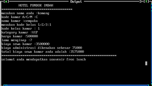 Contoh Output program pascal if dan array