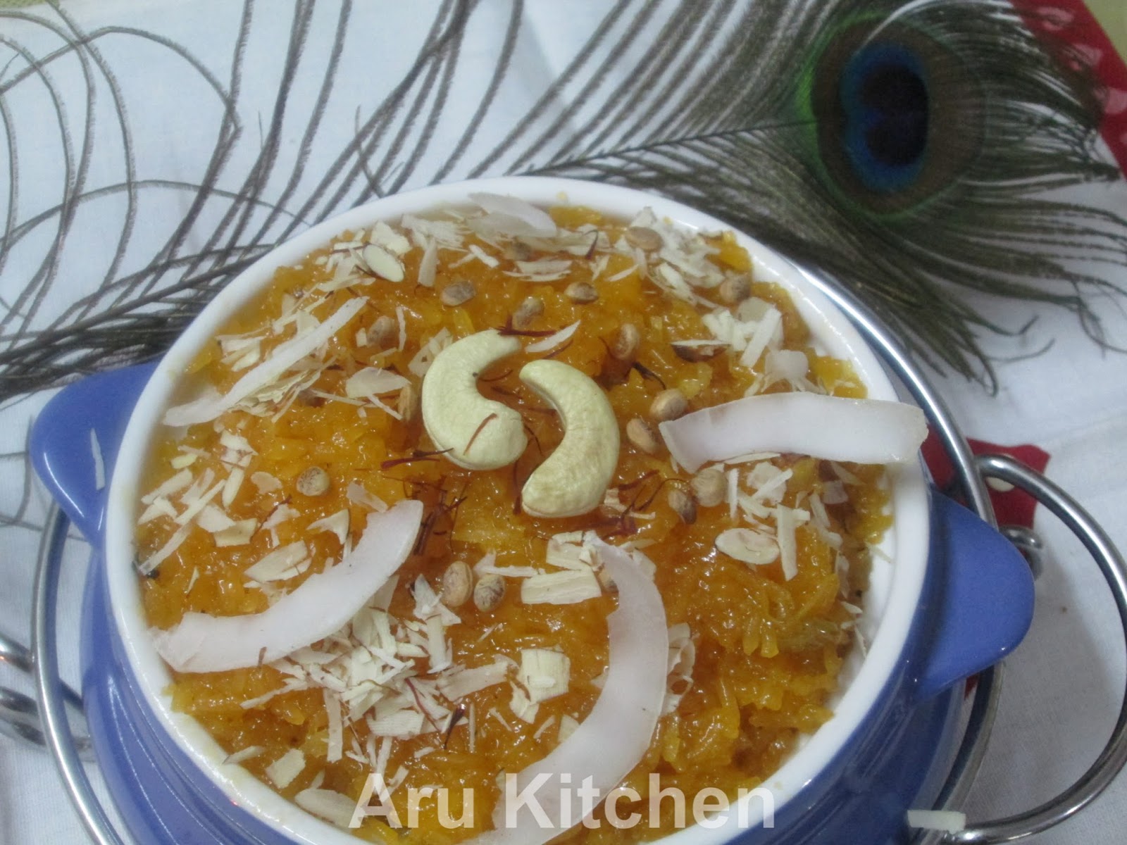 Arundhati kitchen: Narali Bhat / Coconut Rice / Kesari Bhat (Sweet rice ...