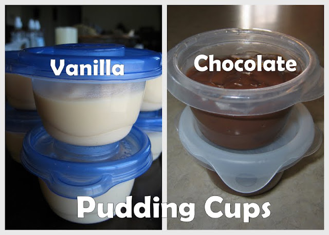 Pink Cookies with Sprinkles: Food Storage makes tasty pudding cups!