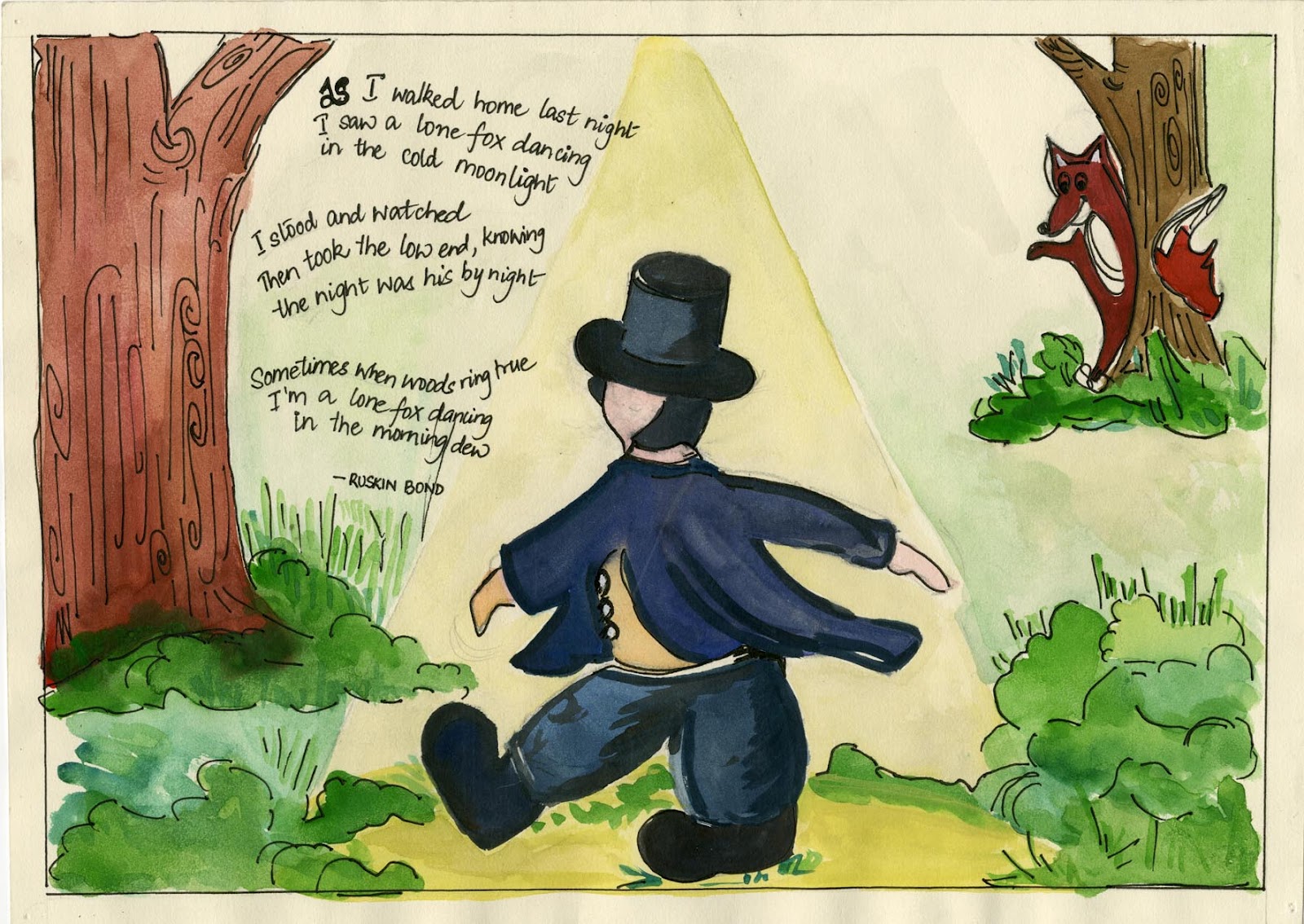 Ulti Chappal: One Paged Poem Illustrations