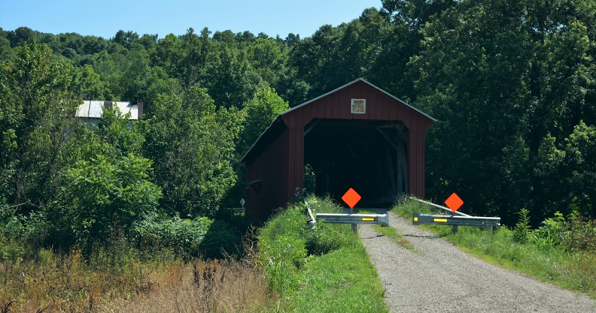 COVERED BRIDGES IN OHIO +: SHINN COVERED BRIDGE - WOLF CREEK, OHIO
