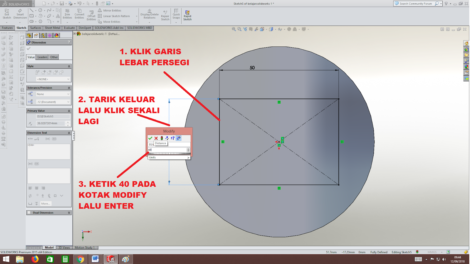 BELAJAR SOLIDWORKS PEMULA 2
