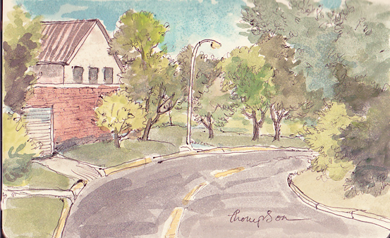 Tracie Thompson, Artist: West Water Street in the Tiny Moleskine Sketchbook