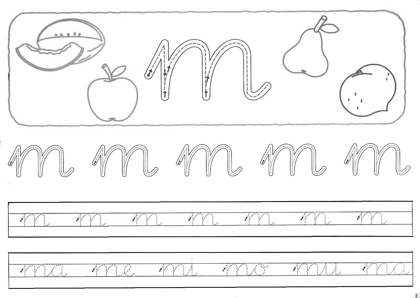 Mi Mundo Infantil: GRAFÍA DE LA M