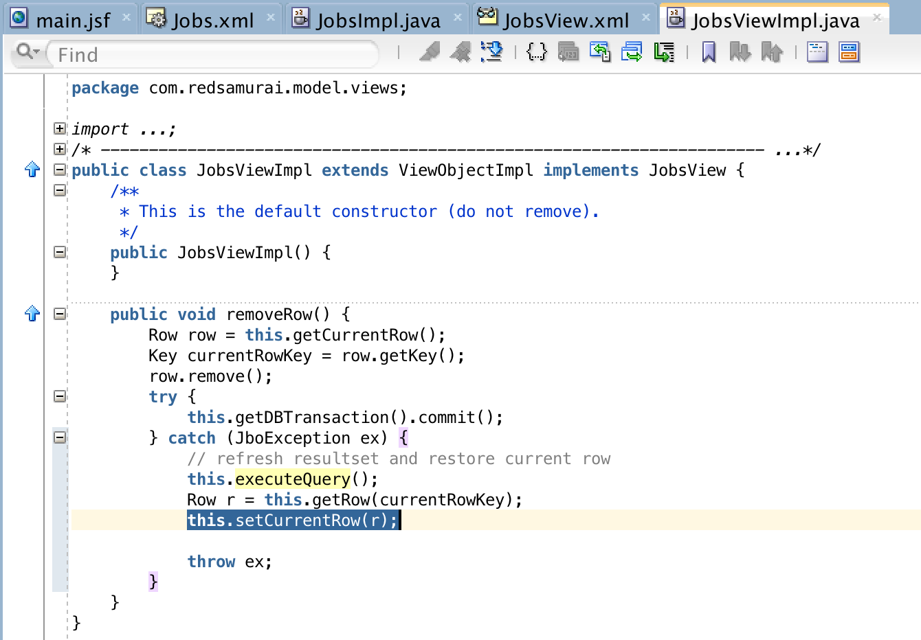 Andrej Baranovskij Blog: How To Control Row Removal in ADF BC