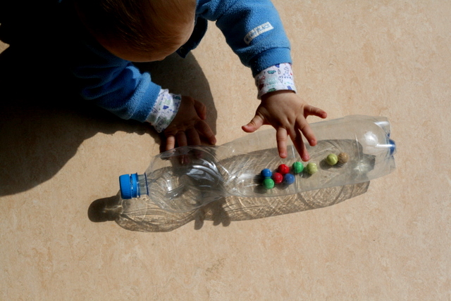 k v . b a r n: plastic-bottle-marble-rattle