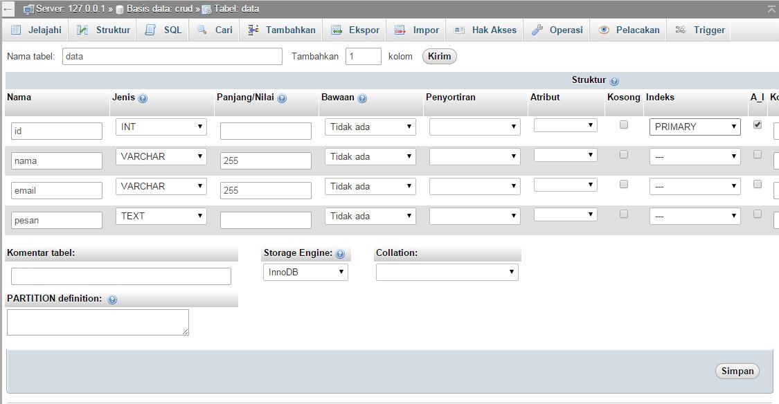 Tutorial CRUD Sederhana dengan PHP dan MySQL | cWost