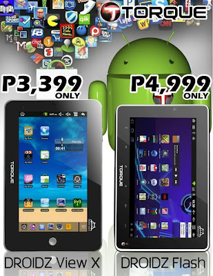 Torque's new affordable Android tablets, the DROIDZ View X and DROIDZ Flash