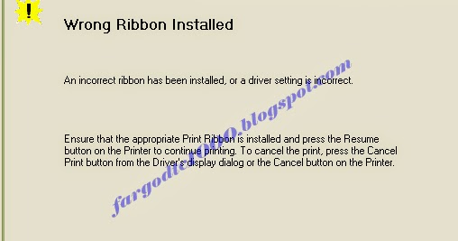 Fargo DTC1000Me | Jual Printer Kartu | ID Card Printer: WRONG RIBBON ...