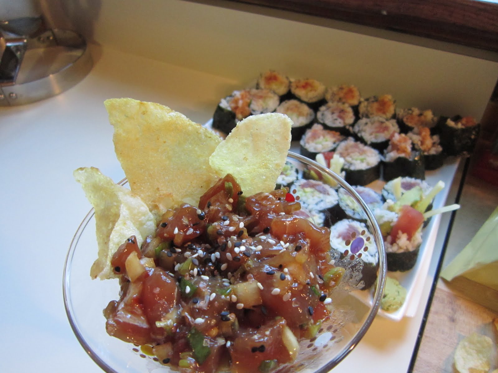 Fatback and Foie Gras: Hawaiian Tuna Poke-- Real Onolicious Grinz