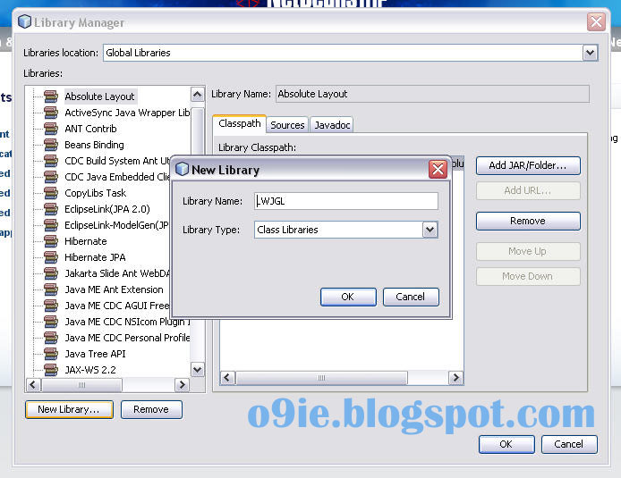 Library LWJGL di JAVA