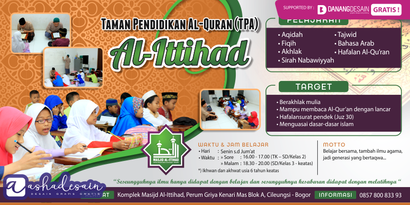 Contoh Desain Banner Spanduk Download Taman Pendidikan Al-Quran (TPA ...