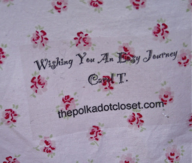 The Polka Dot Closet: Ruffled Tote With Hidden Phrases