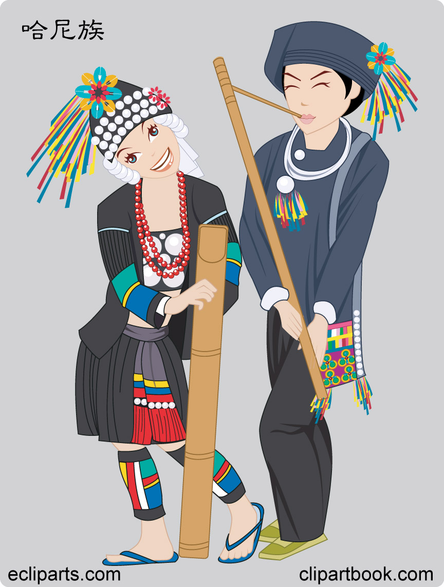 free clip arts: Vector National Dresses illustration