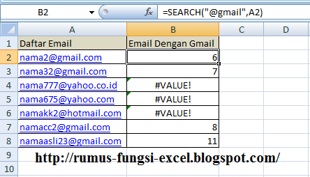 Rumus Fungsi Excel: Mencari Kata Dengan Fungsi Search di Excel