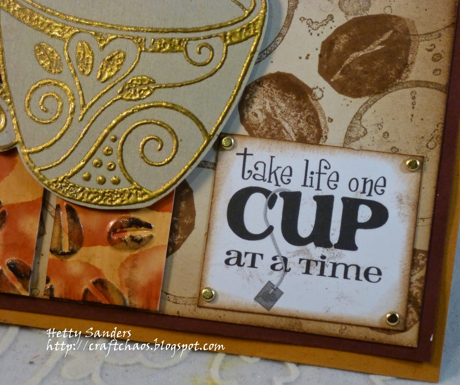 *{CraftChaos}*: Saturday Card: one cup at a time