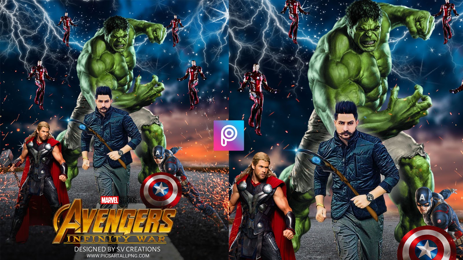 PICSART AVENGERS MOVIE POSTER EDITING| AVENGERS INFINITY WAR | MOVIE ...