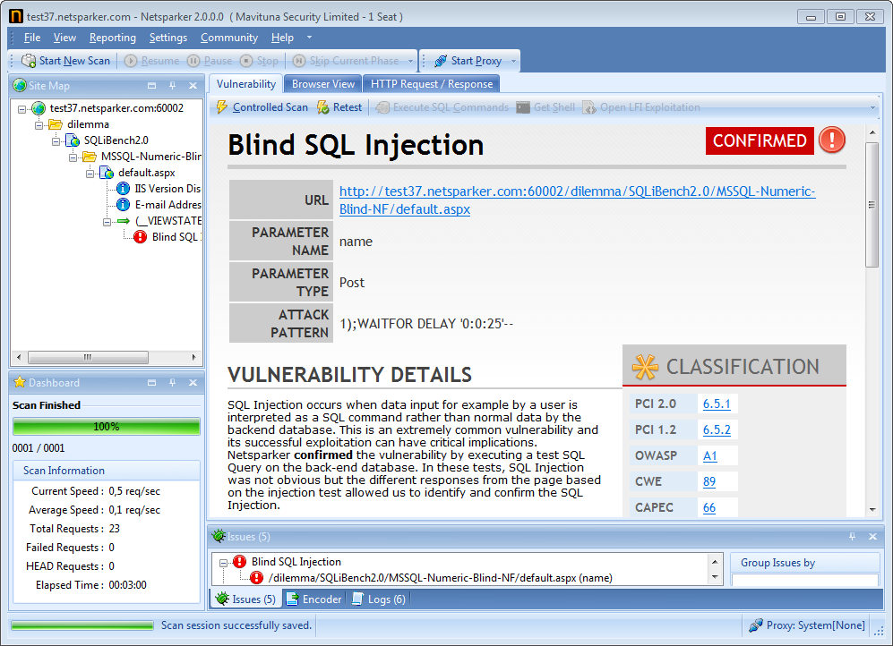 [Netsparker v3.0.2.0 Community Edition] Web Application Security Scanner