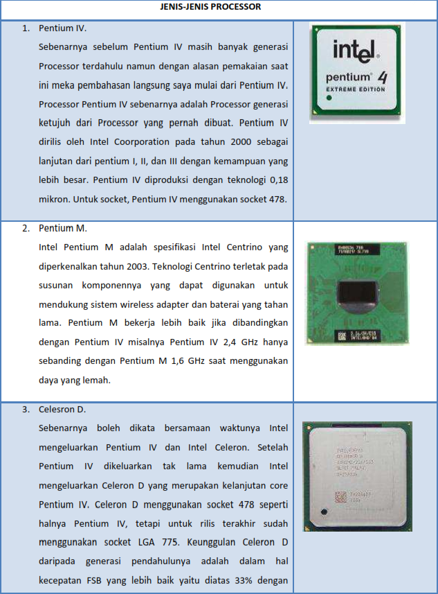 JENIS-JENIS PROCESSOR ~ Belajar Komputer