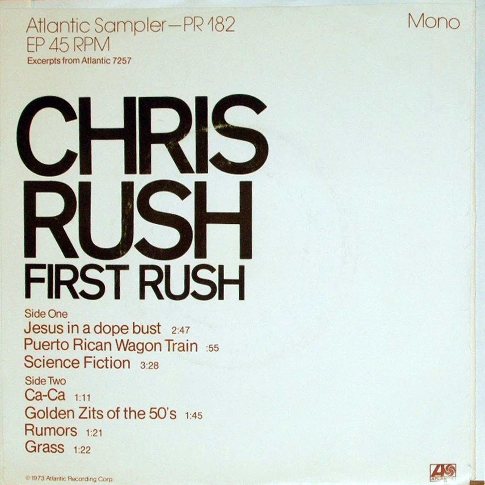 Vintage Stand-up Comedy: Chris Rush - First Rush 1973