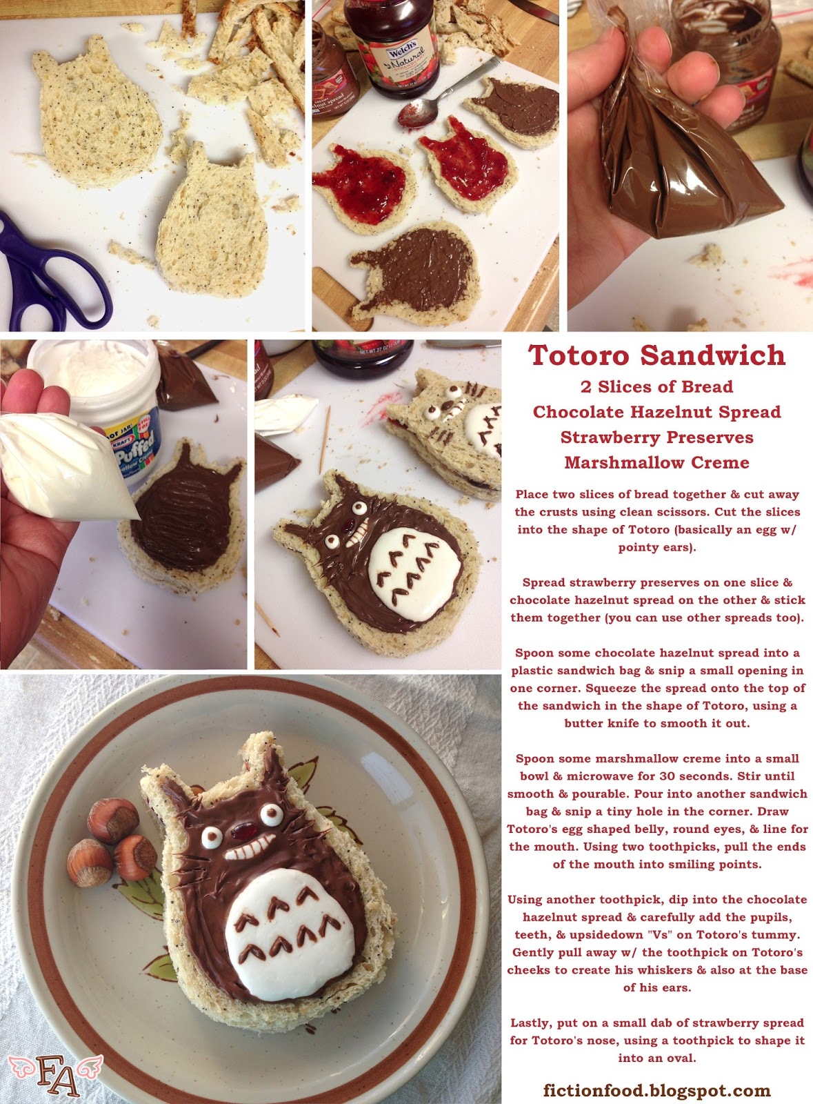 Fiction-Food Café: Totoro Dessert Sandwich for "My Neighbor Totoro"