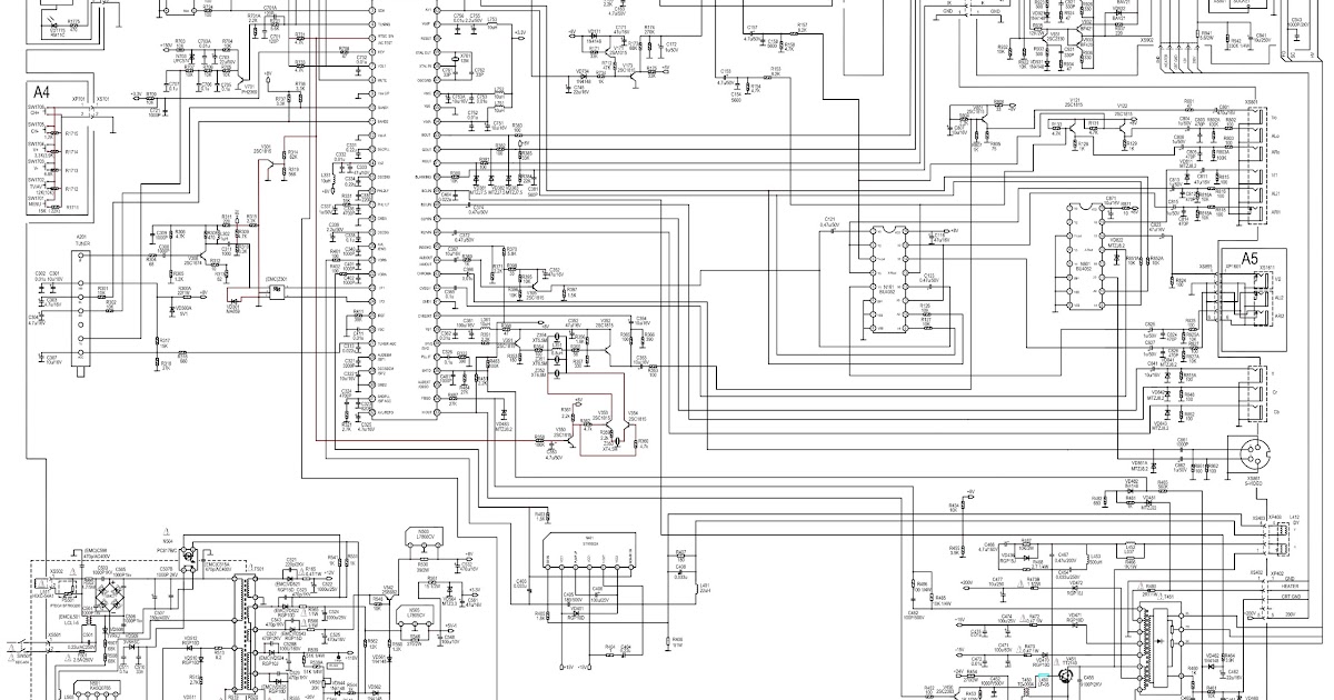 Schematic Diagrams: Akira 21WHS3-BN – 21 inch CRT TV – circuit diagram – UOC - TDA9381