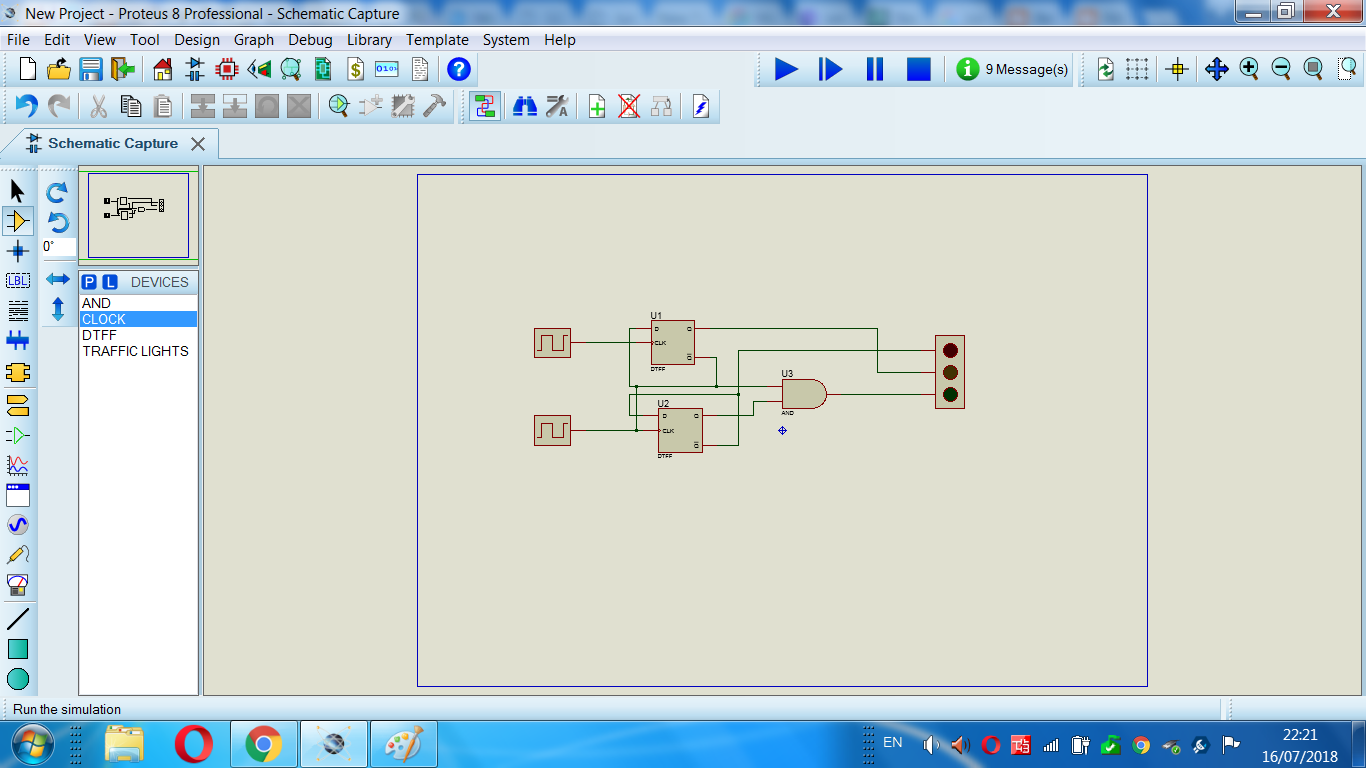 Membuat rangkaian lampu lalu lintas