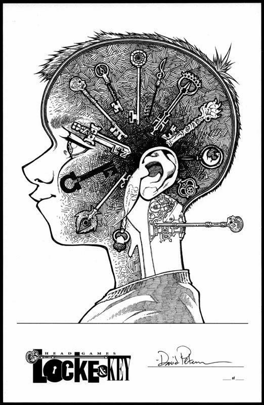 David Petersen's Blog: Locke & Key Head Games limited ed. originals