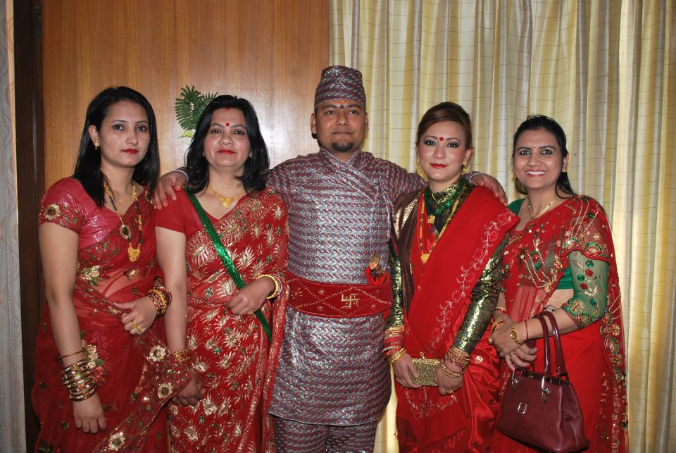 Local style: Nepali brides and grooms in traditional dress