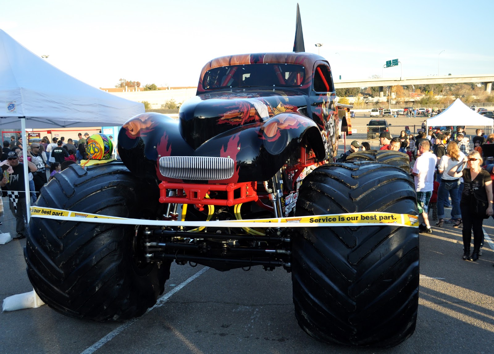 Just A Car Guy: Monster Jam San Diego 2013 in the "Pit Party" area that ...