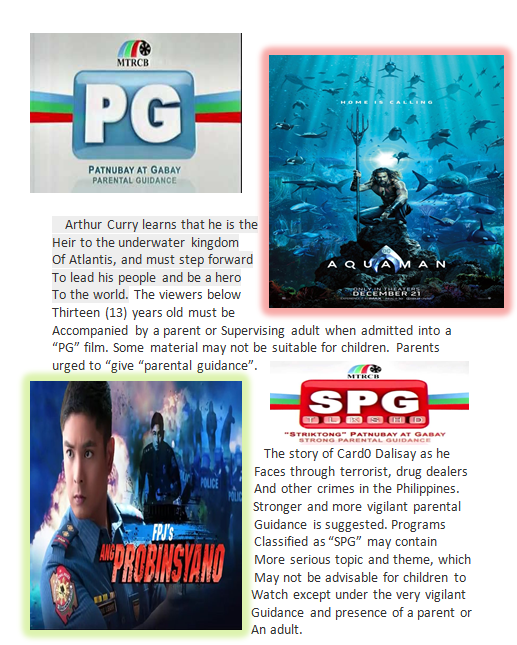 MTRCB-RATED G, PG, SPG