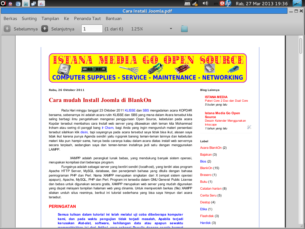 Download Blog dalam Format PDF - Istana Media