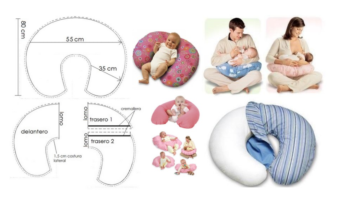 almohada lactancia moldes patrones