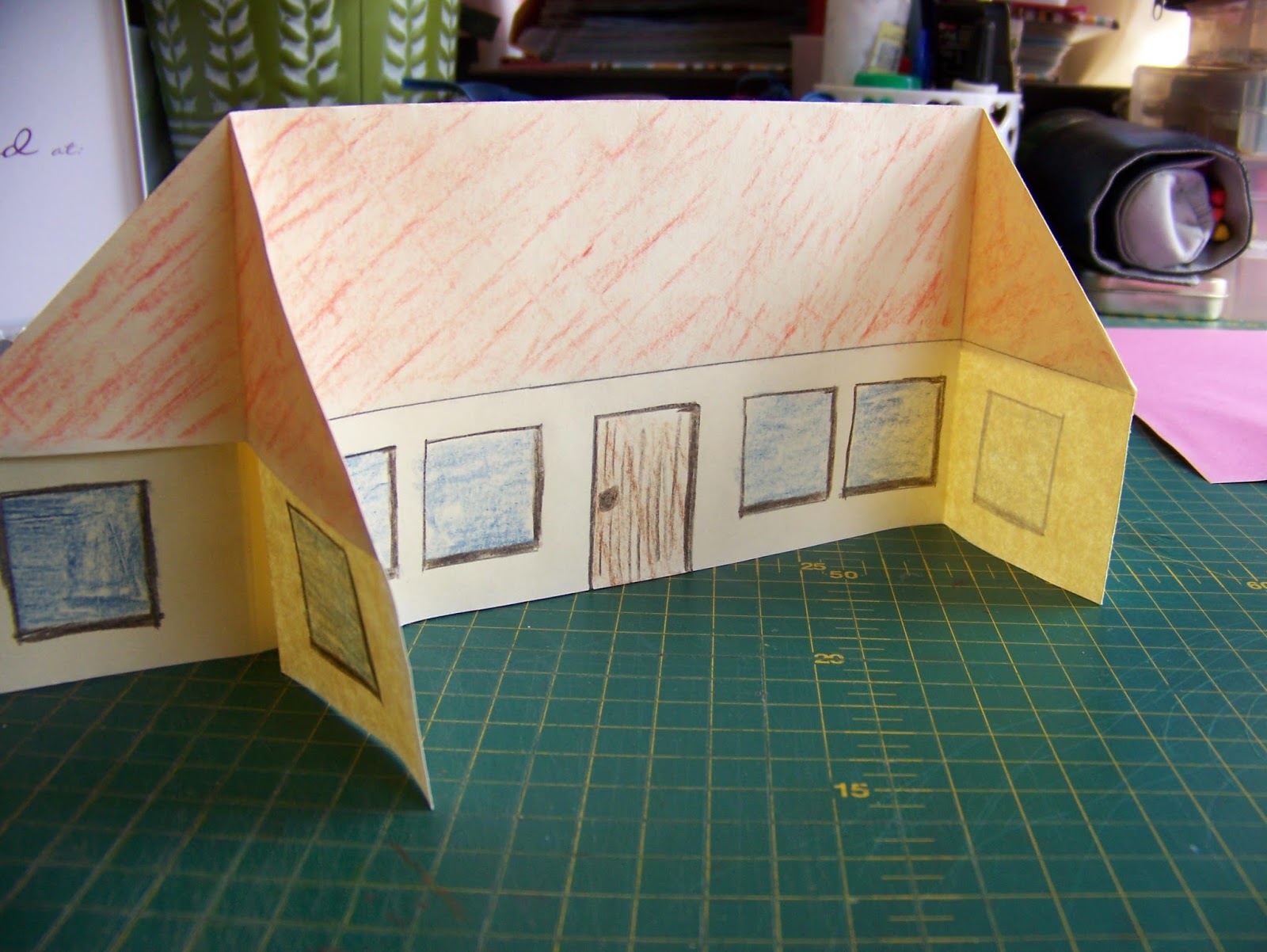 A Pretty Talent Blog: School Holiday Project 6: Fold and Color a House