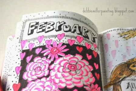 Take a peek! February Art Journal pages