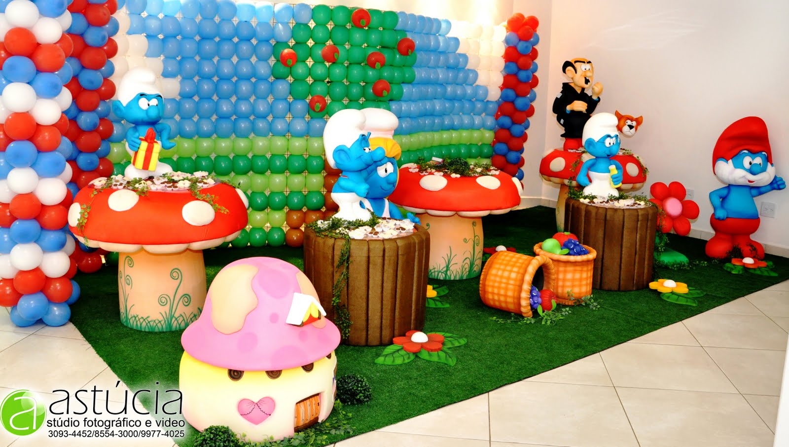 Paixão por festa : Inspiração - Tema Smurfs