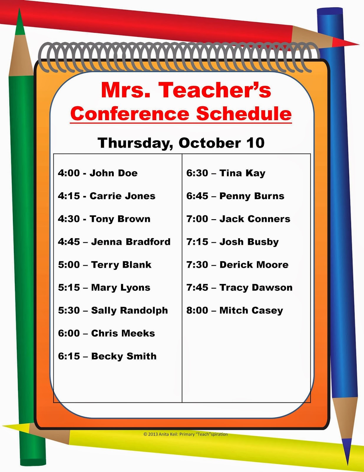 Classroom Freebies Too: Getting Ready for Parent-Teacher Conferences