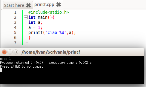 Appunti informatica: V lezione - Dati di input e output (scanf,printf)