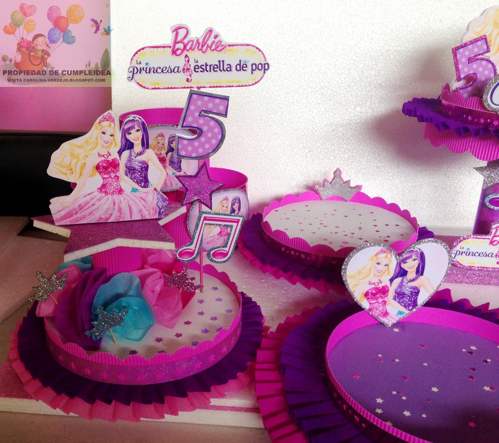 DECORACIONES INFANTILES: barbie la princesa y la estrella del pop