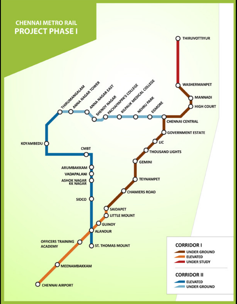 Chennai suburban rail route map - nerydoctors