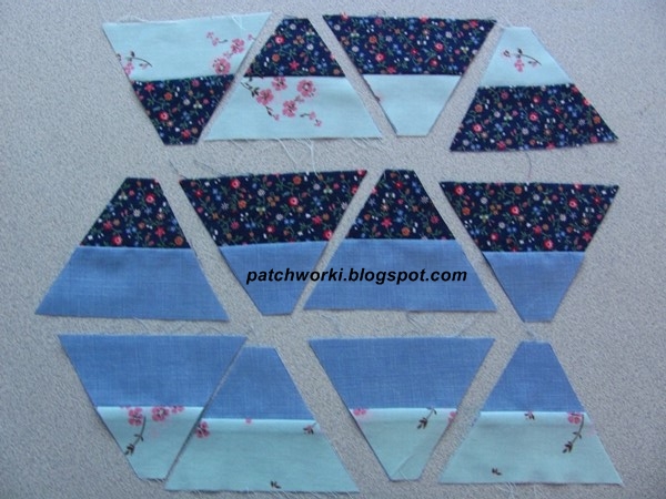 Patchworkowe wariacje: Patchwork 3D – Honeycomb Waffle - tutorial