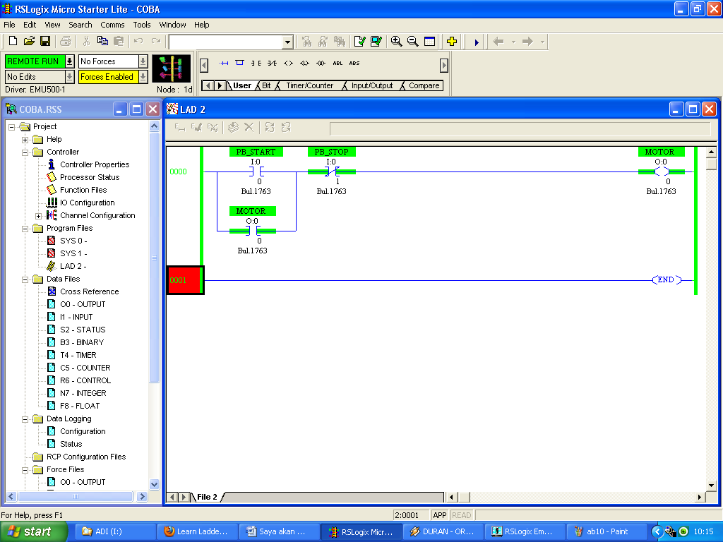 Automation Engineering: Tutorial PLC Allen Bradley