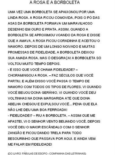 Textos curtos para leitura e interpretação — SÓ ESCOLA