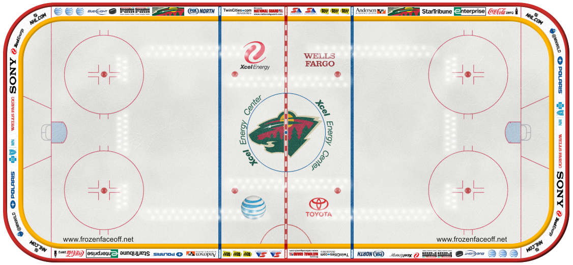 Minnesota Wild 2013 ~ Frozen Faceoff - Full Rinks