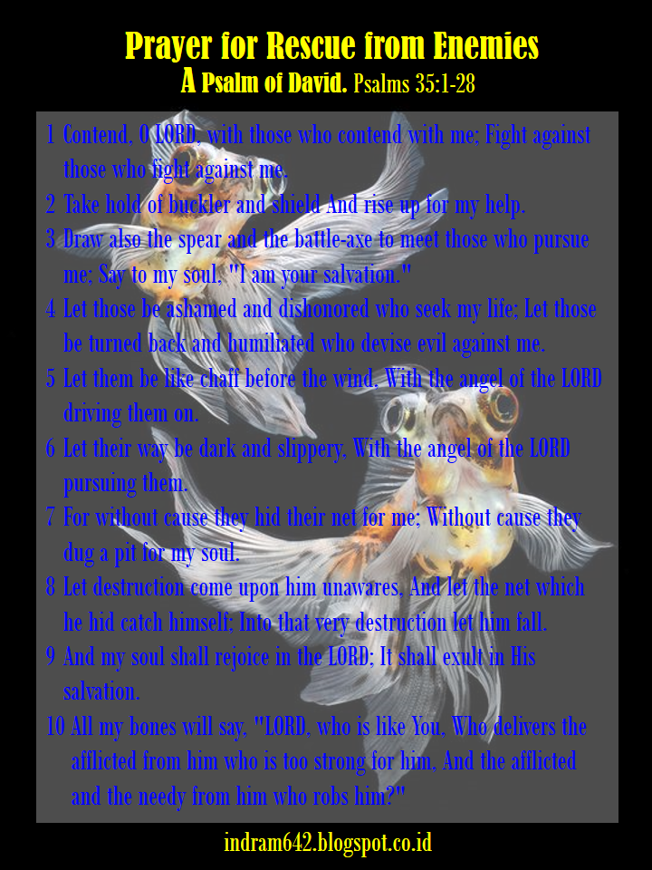 SENI MENULIS ISI HATI TUHAN : Prayer for Rescue from Enemies, A Psalm ...