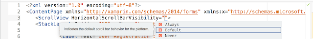 However for older versions, we can hide default ScrollView scrollbar using custom renderers.