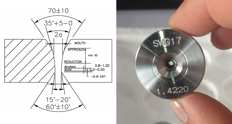 pcd diamond copper wire drawing die