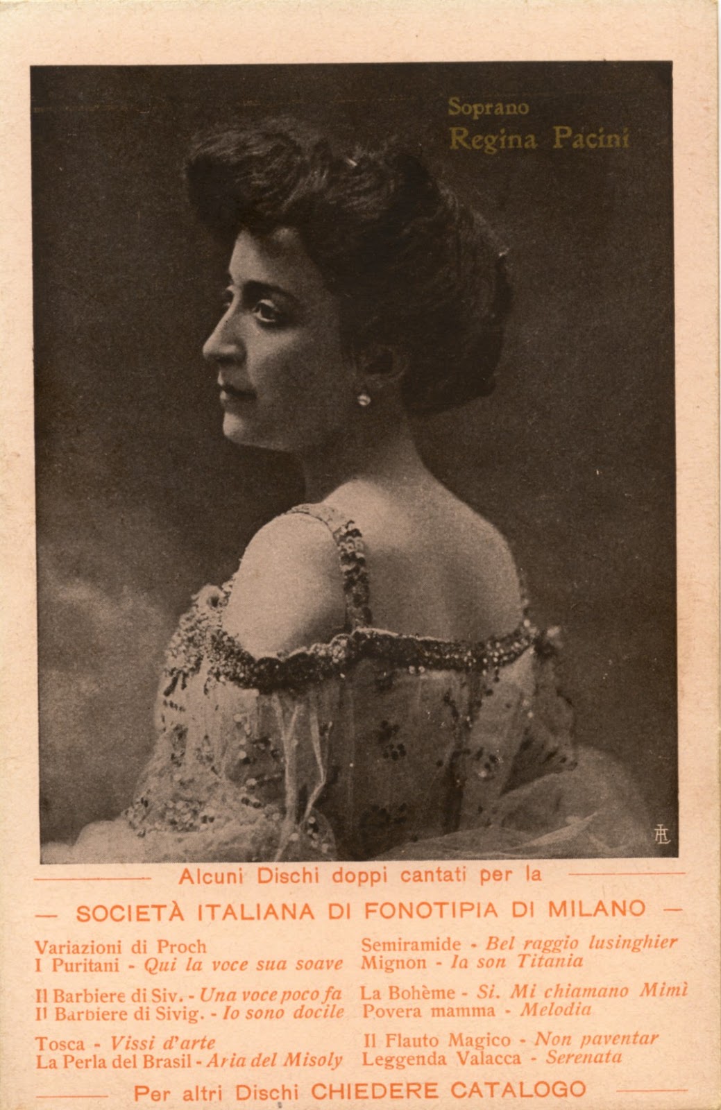 FORGOTTEN OPERA SINGERS : Regina Pacini (Soprano) (Lisbon 1871 - Buenos ...