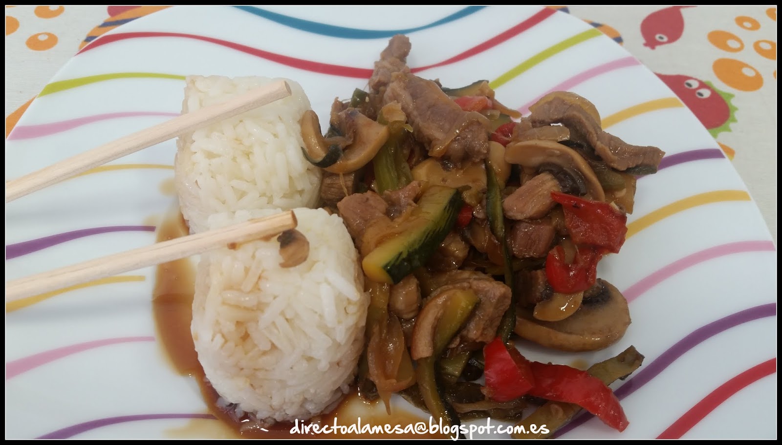 Directo a la Mesa: Salteado de cerdo con verduras en wok